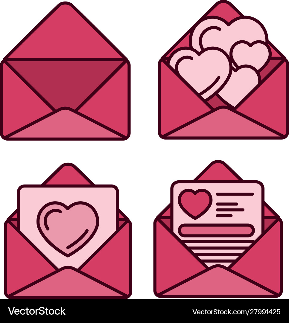 Isolated love icon set fill design Royalty Free Vector Image