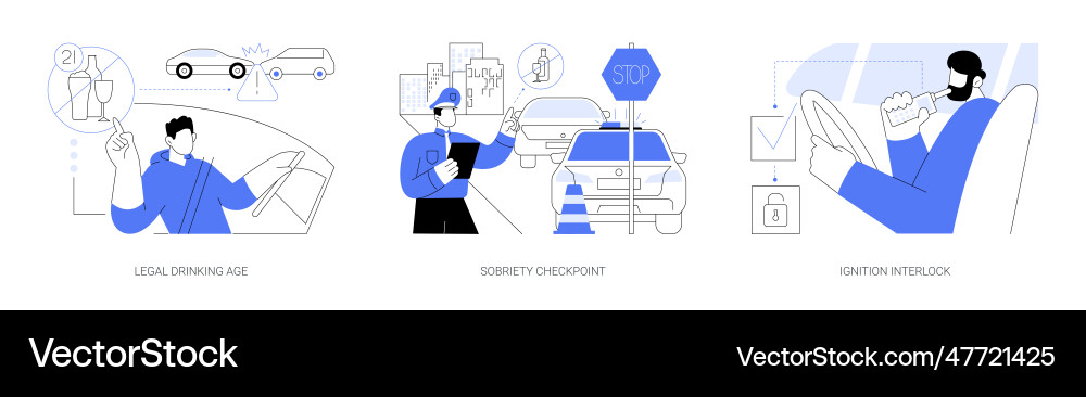 Motor-vehicle safety abstract concept Royalty Free Vector