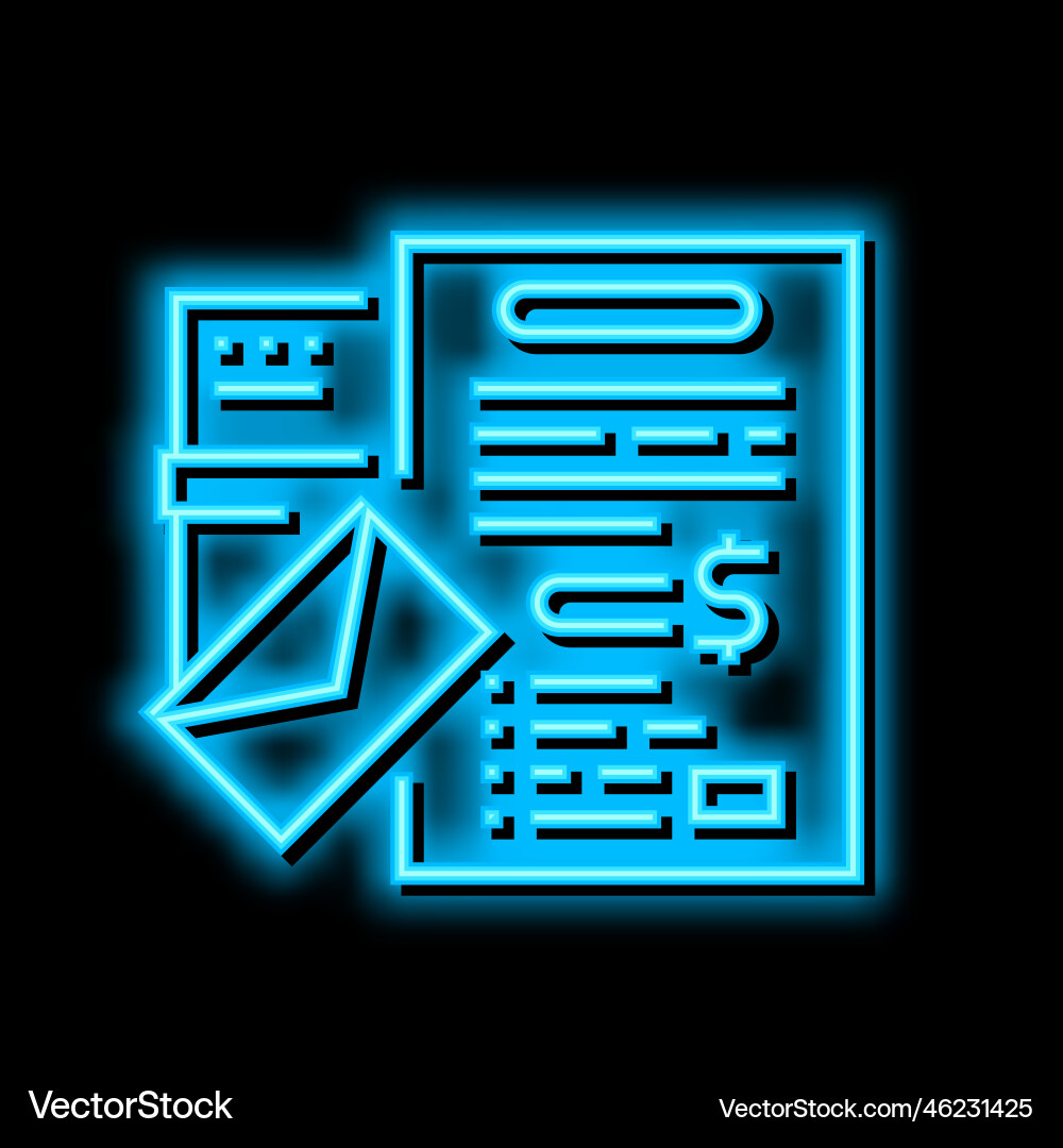 Payment for service neon glow icon Royalty Free Vector Image