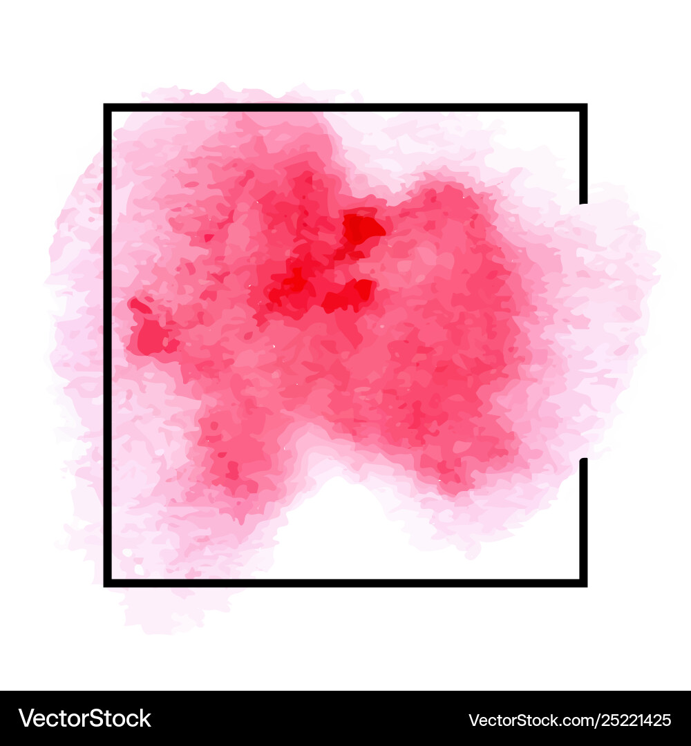 Pink watercolor hand drawn stroke Royalty Free Vector Image