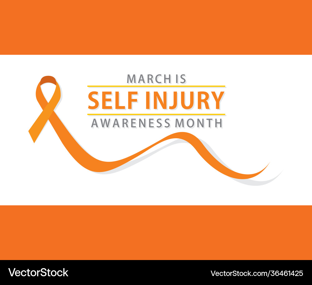Orange Ribbon Self Harm Awareness