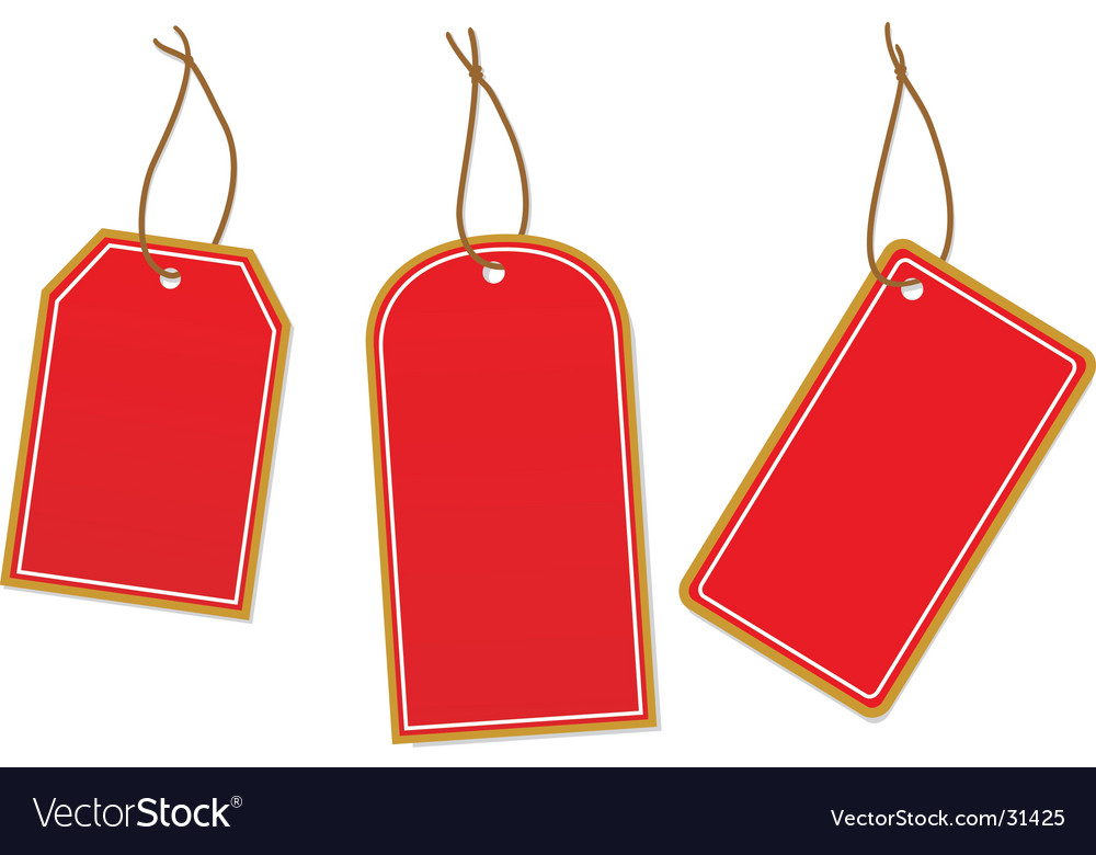 Three label Royalty Free Vector Image - VectorStock