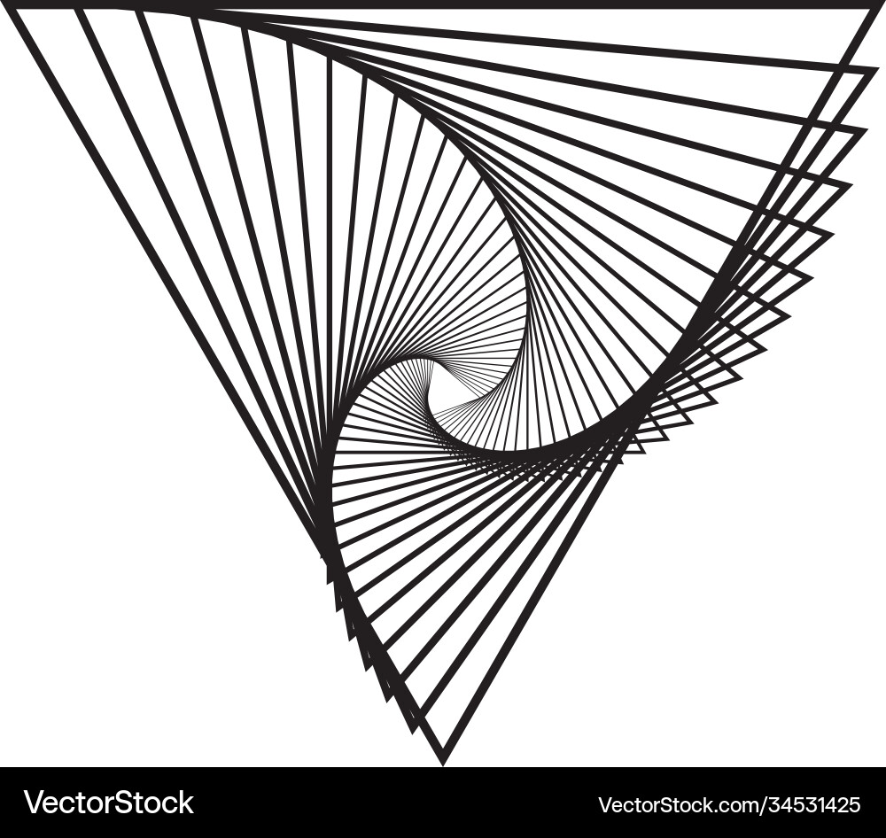 Triangle logo - abstract prism geometric business Vector Image