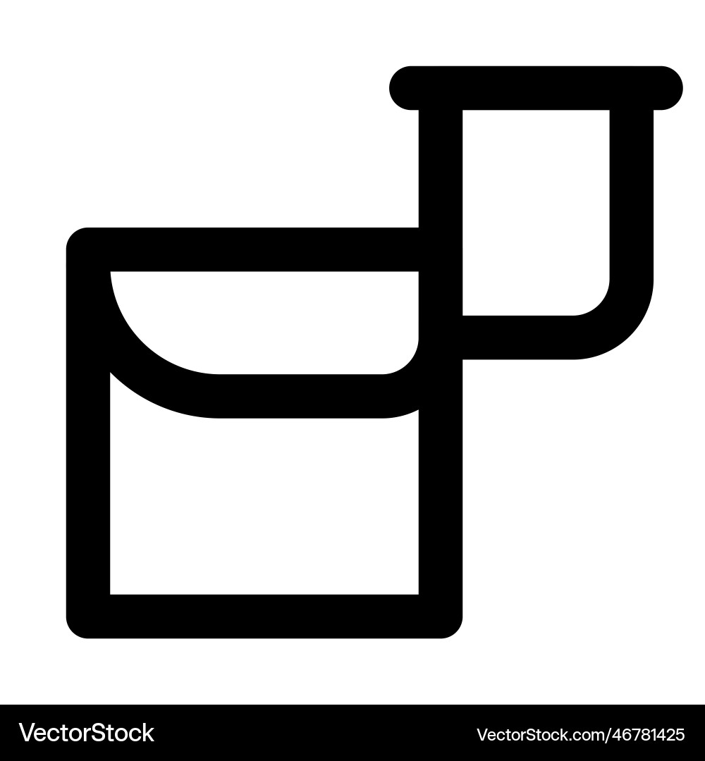 Typical flush toilet with water tank Royalty Free Vector