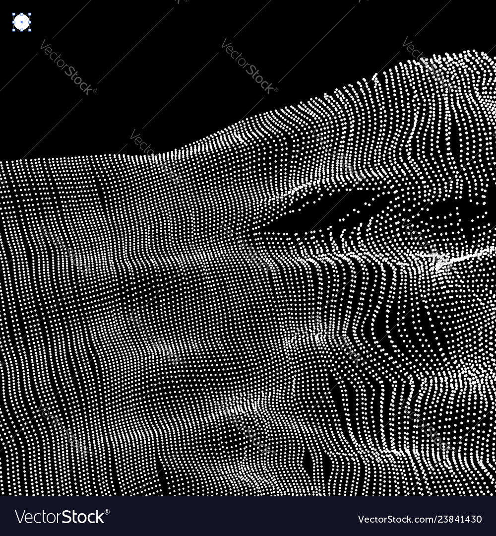 Array with dynamic particles 3d technology style Vector Image