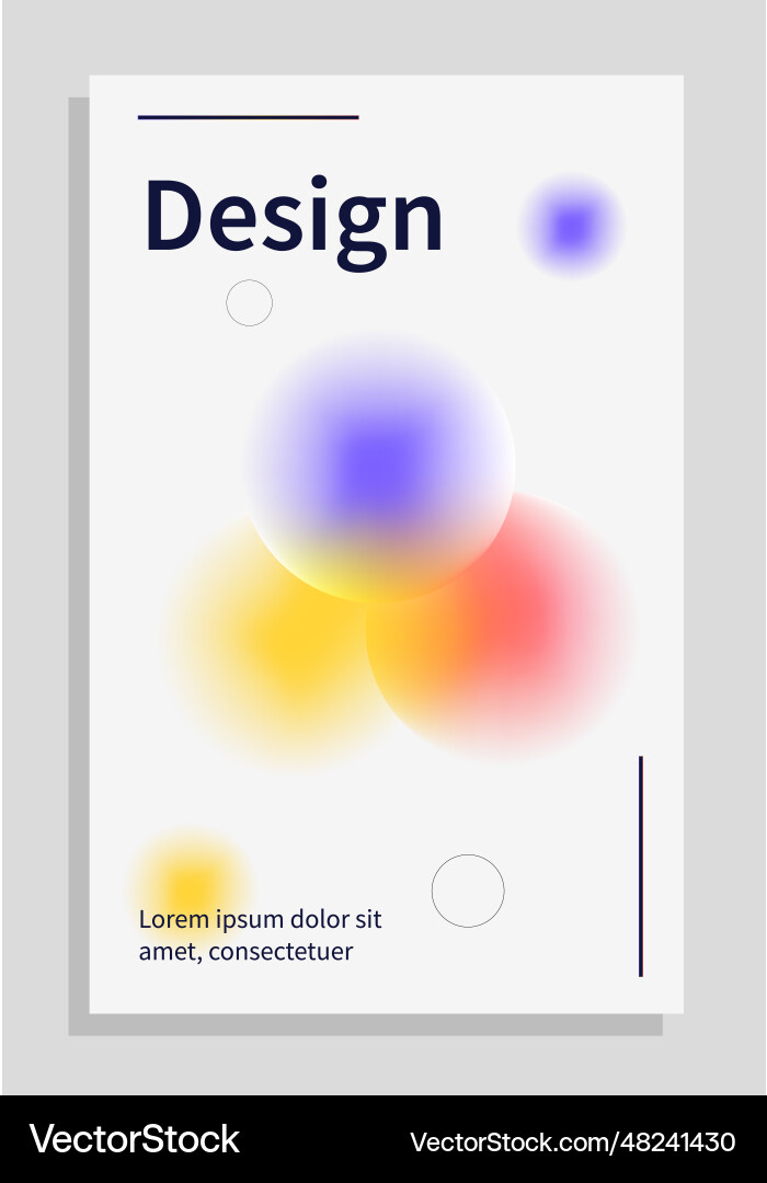 Colorful blurry poster design concept Royalty Free Vector