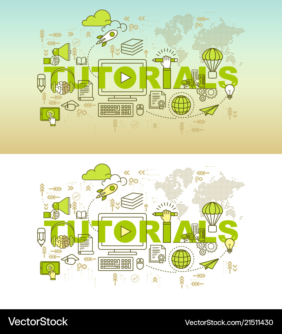 Education web page banner design concept Vector Image