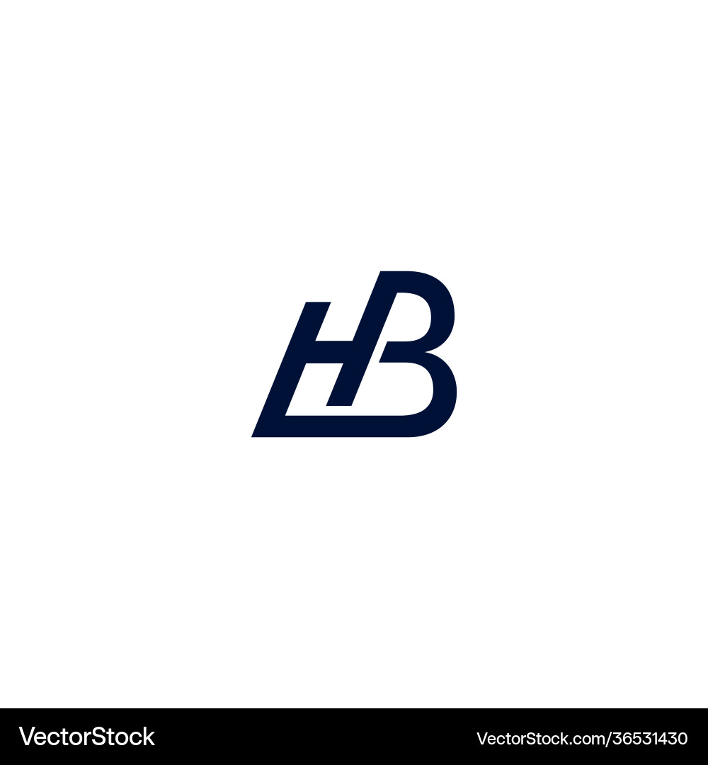 Hb or bh abstract outstanding professional Vector Image