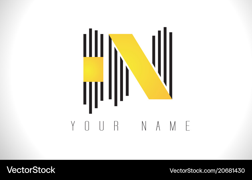 In black lines letter logo creative line letters Vector Image