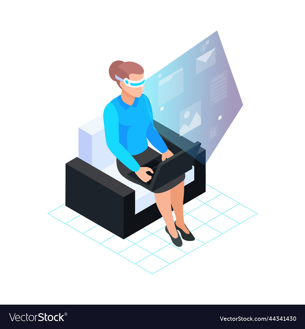 Isometric virtual reality Royalty Free Vector Image Isometric virtual reality Royalty Free Vector Image
