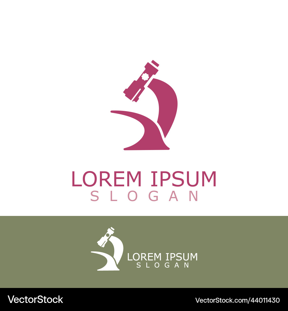 Microscope logo image design simple of biology Vector Image