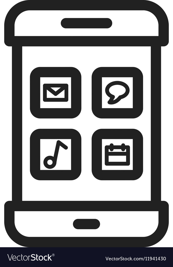 Multiple apps Royalty Free Vector Image - VectorStock