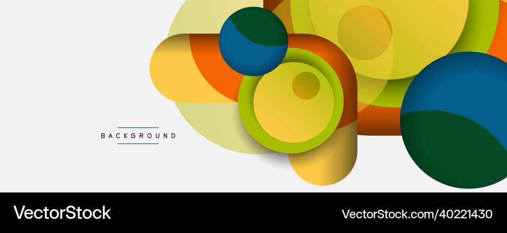 Round shapes circles minimal geometric Royalty Free Vector