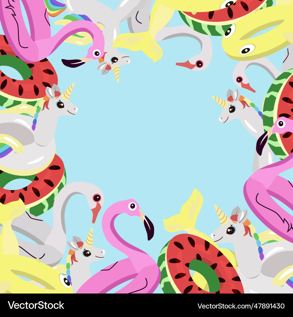 Summer background of inflatable circles Royalty Free Vector