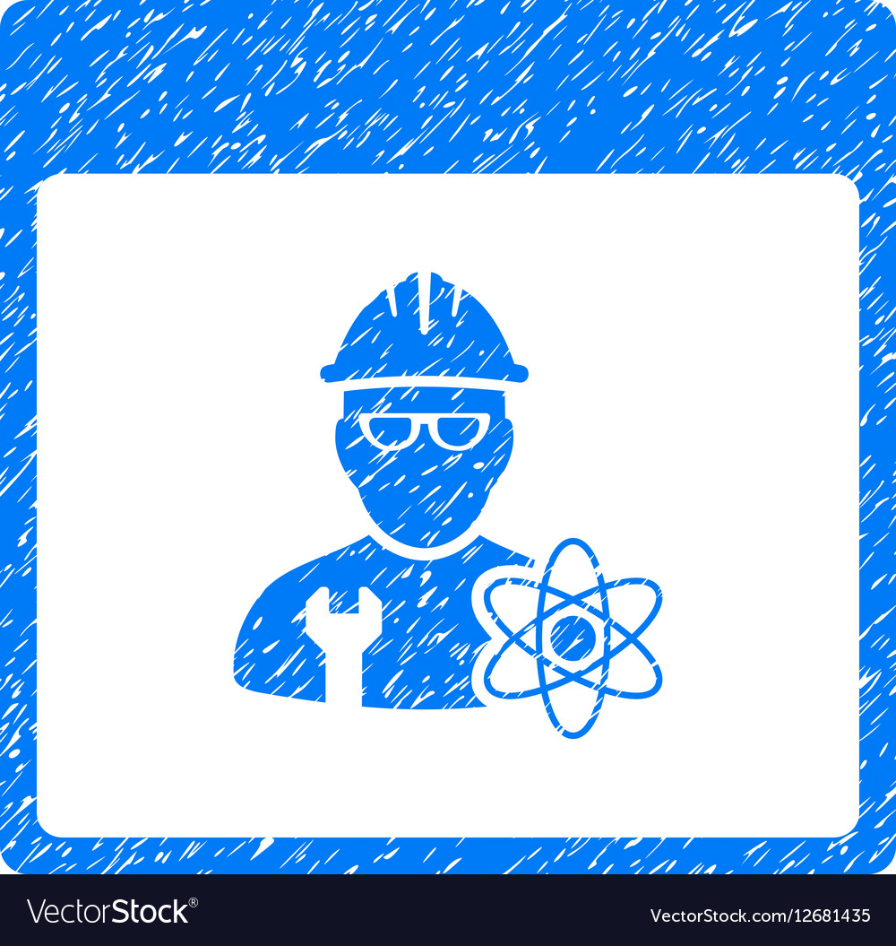 Atomic Engineer Calendar Page Grainy Texture Icon Vector Image Atomic Engineer Calendar Page Grainy Texture Icon Vector Image