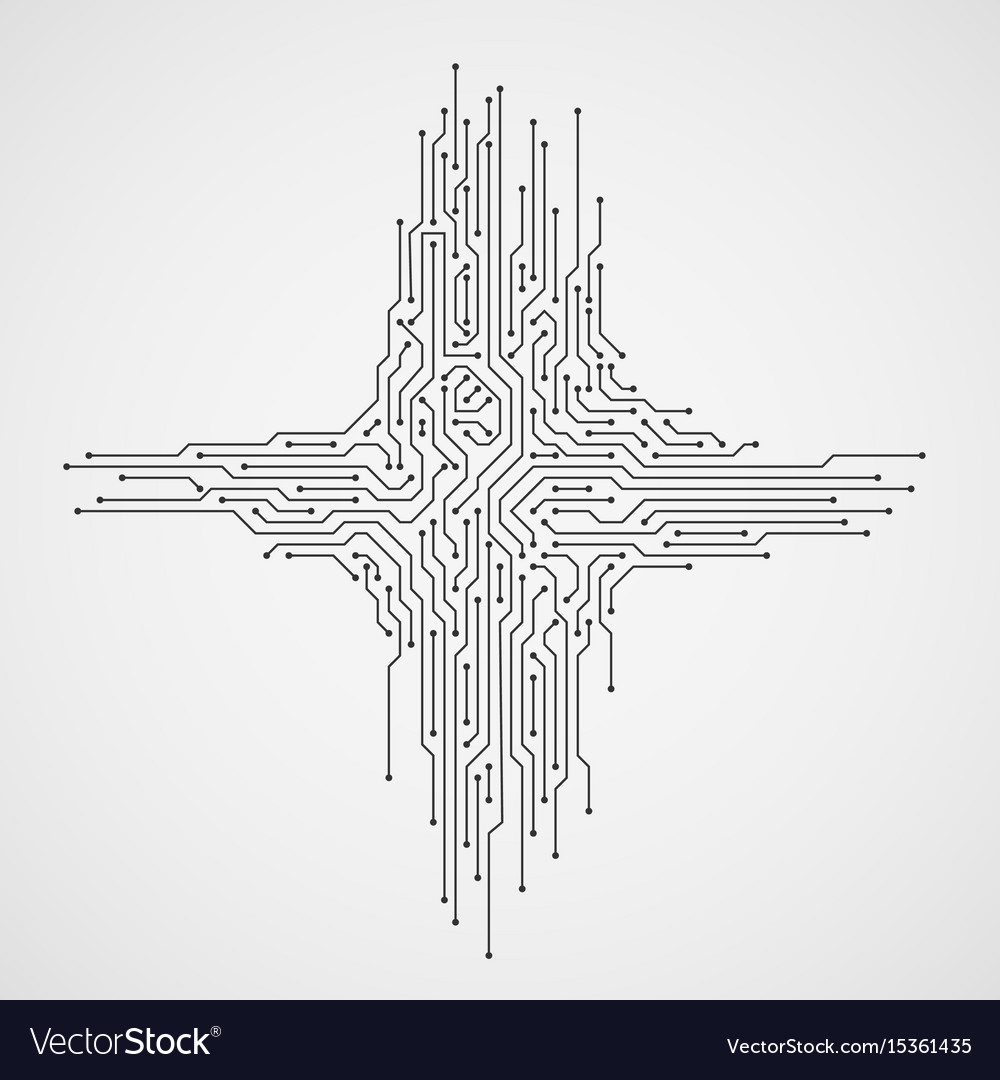 Digital engineering concept computer Royalty Free Vector