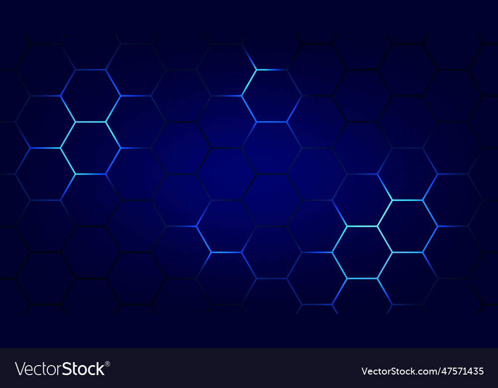 Hexagonal abstract technology background Vector Image