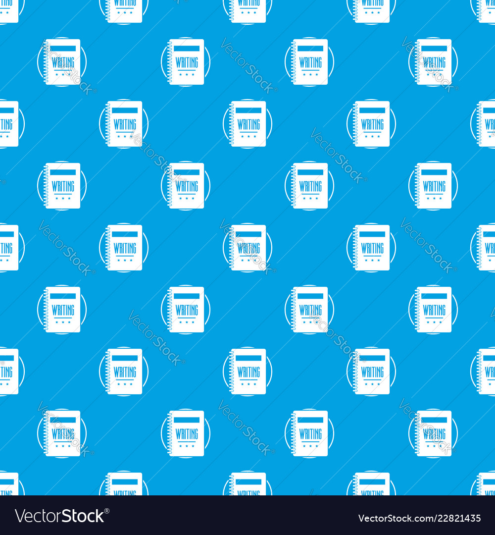 Notebook pattern seamless blue Royalty Free Vector Image