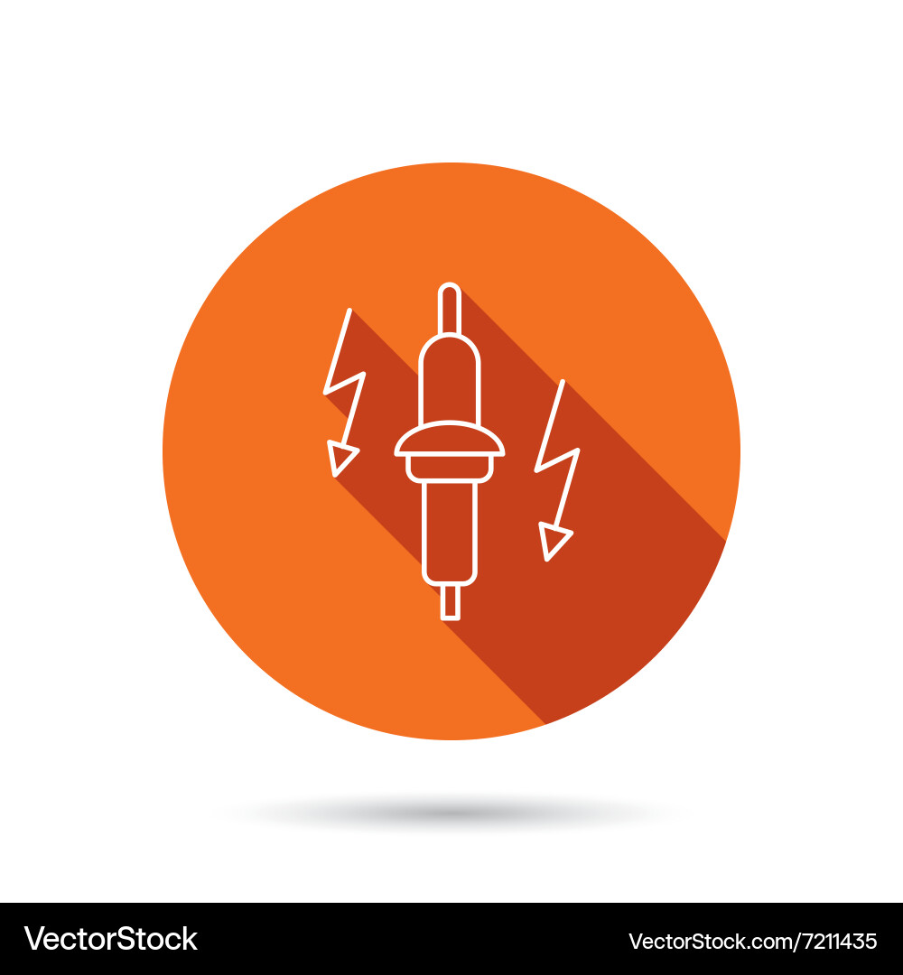 Spark plug icon Car electric part sign Royalty Free Vector