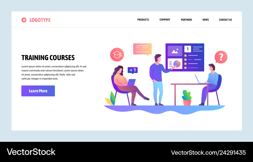 Web site design template business meeting Vector Image