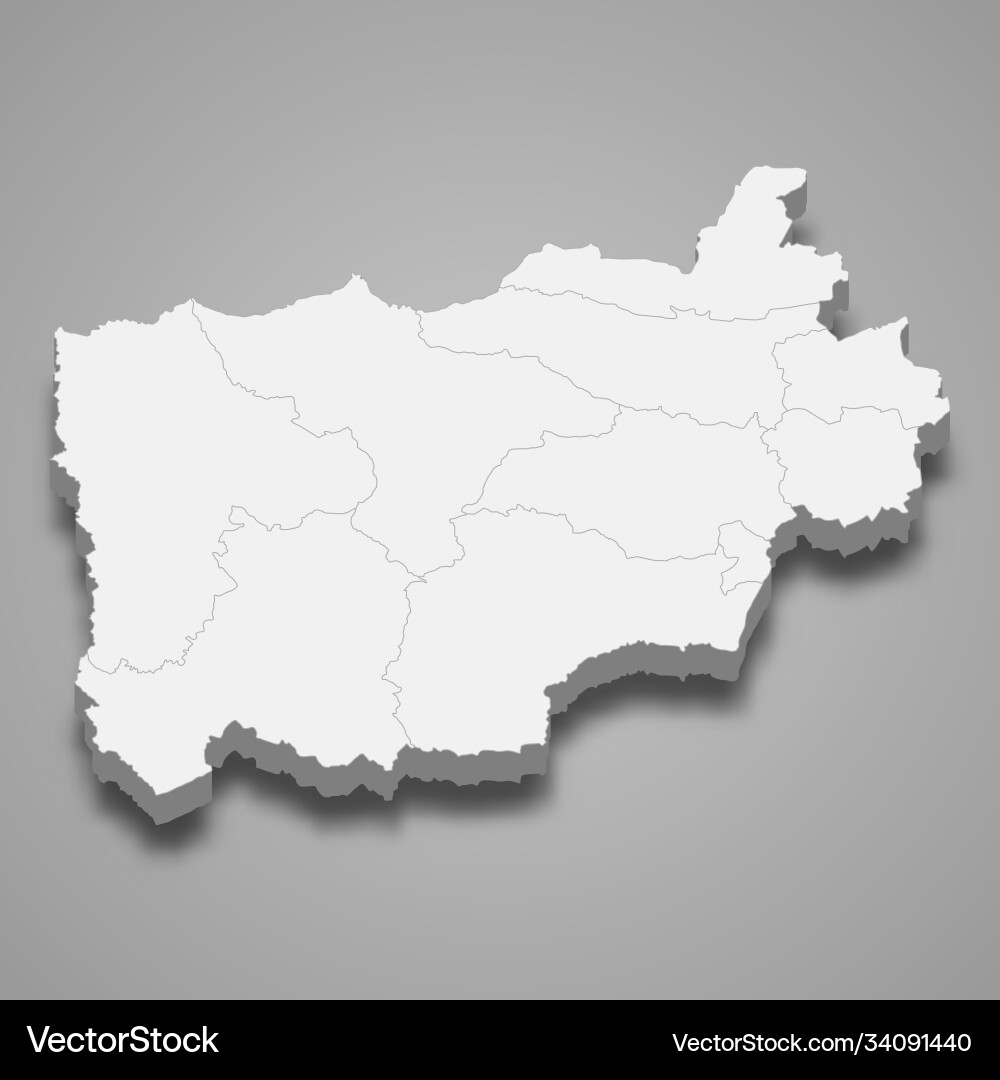 3d map ratchaburi is a province thailand Vector Image