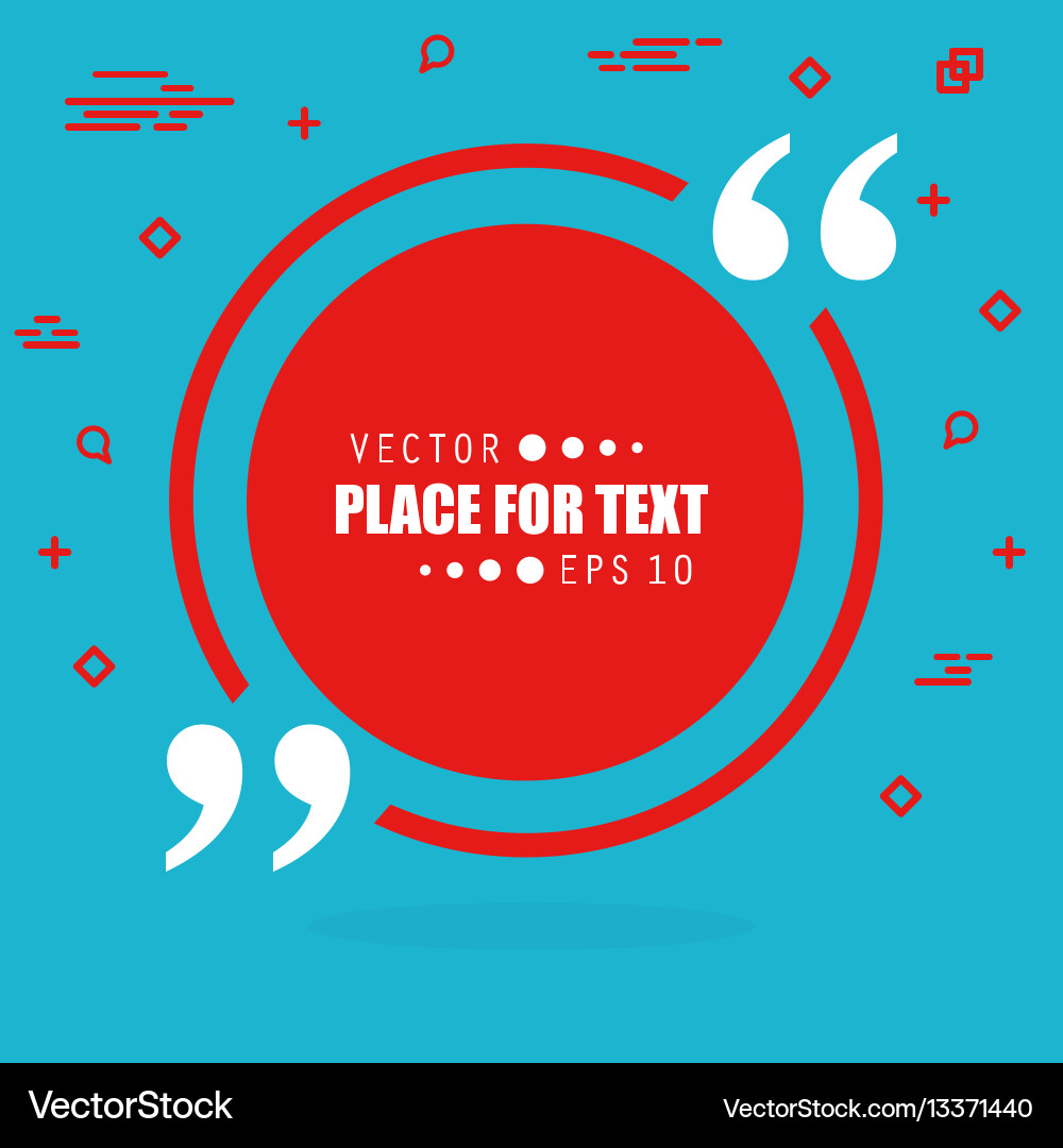 Abstract concept empty speech square quote Vector Image