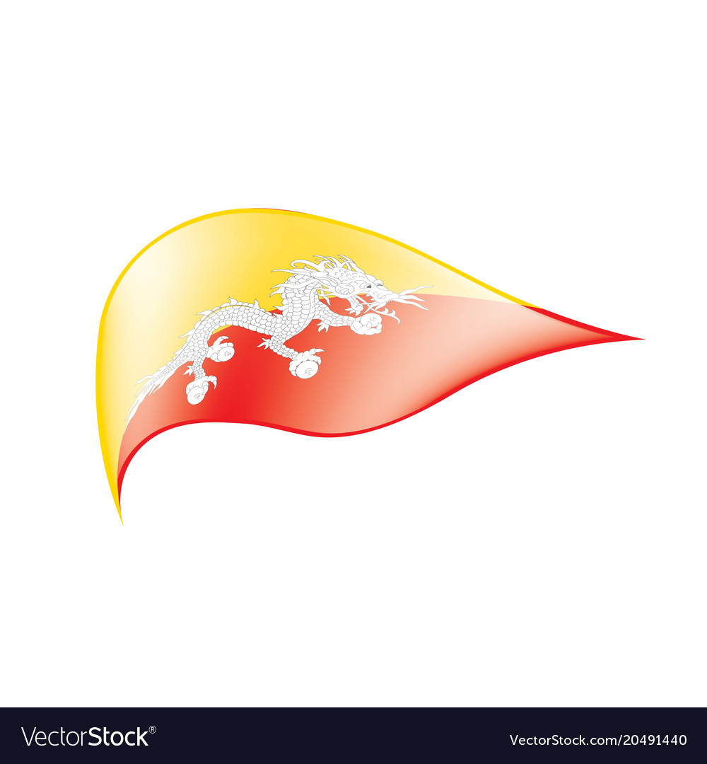 Bhutan flag Royalty Free Vector Image - VectorStock