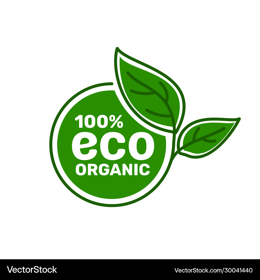 Bio green organic leaf a tree icon on white Vector Image