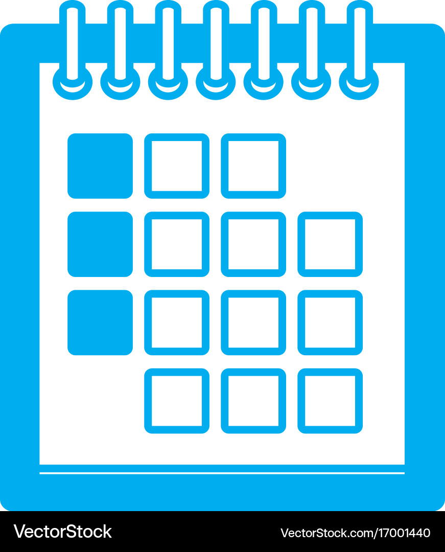 Delivery calendar day agenda plan Royalty Free Vector Image
