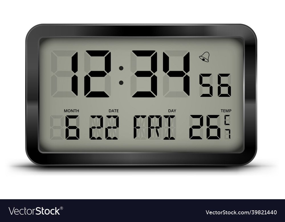 Digital clock Royalty Free Vector Image - VectorStock
