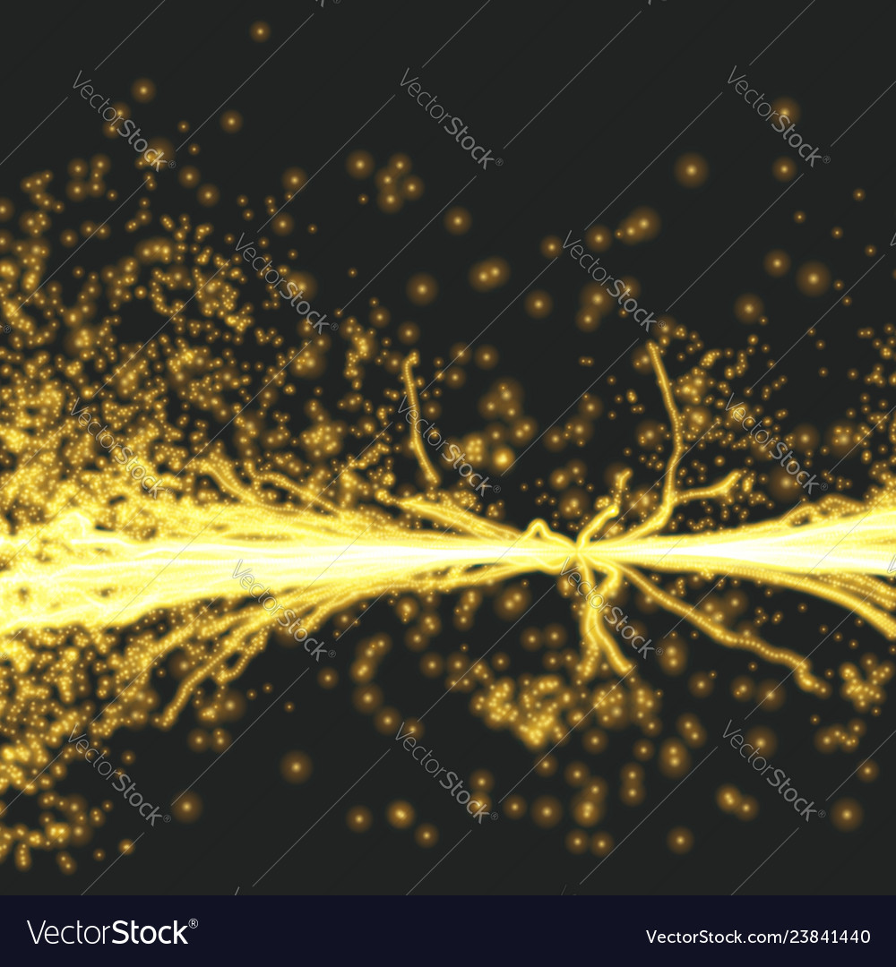 Electricity lighting effects array particles Vector Image