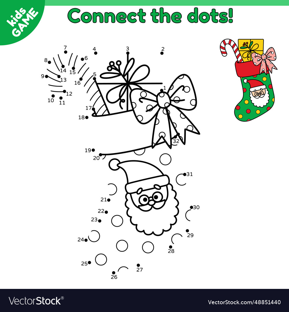 Christmas Connect The Dots For Kids