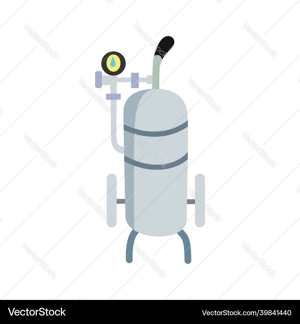 Oxygen gas cylinder tank with manometer Royalty Free Vector