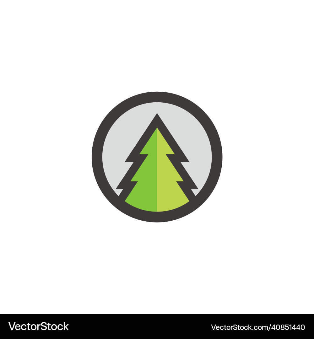 Pine pinus forest minimalist modern logo design Vector Image