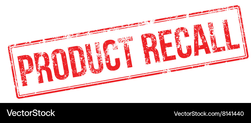 Product recall red rubber stamp Royalty Free Vector Image