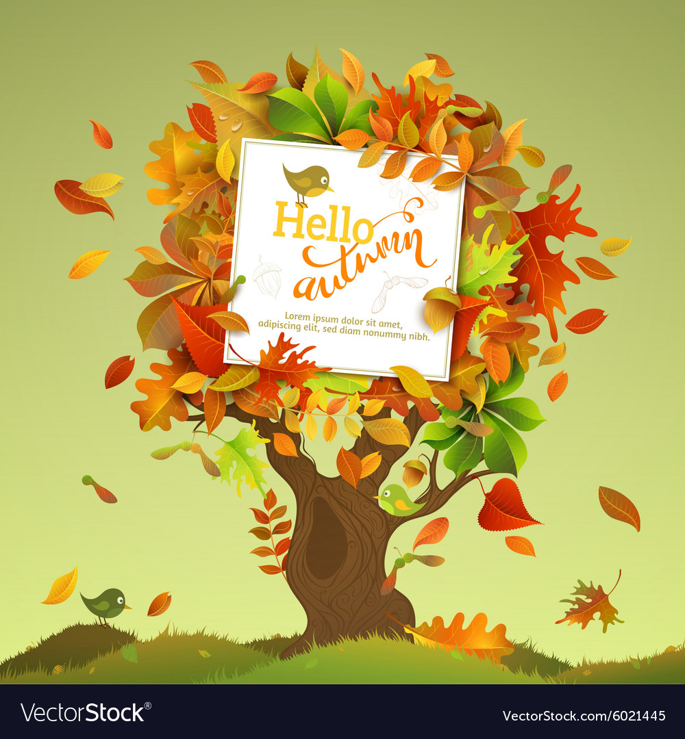 Autumn Tree Royalty Free Vector Image - VectorStock