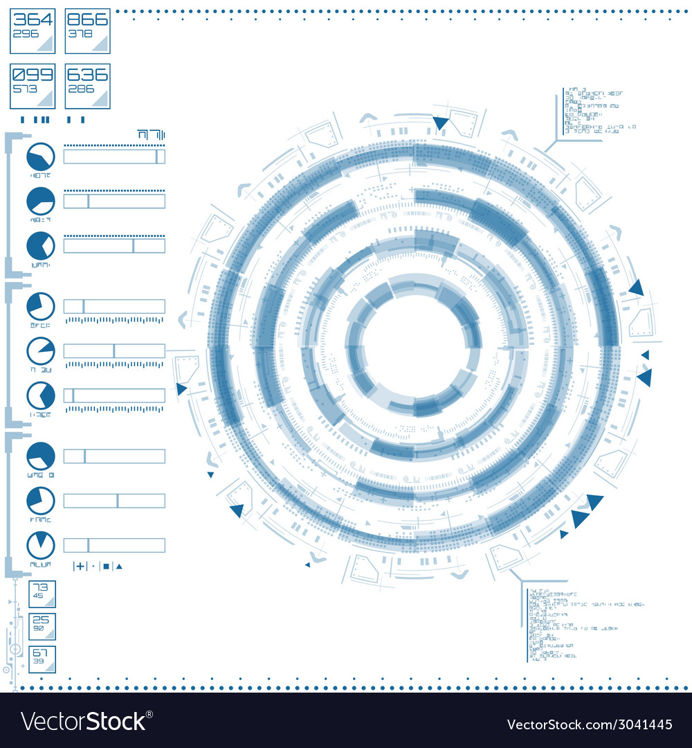 Futuristic graphic user interface Royalty Free Vector Image
