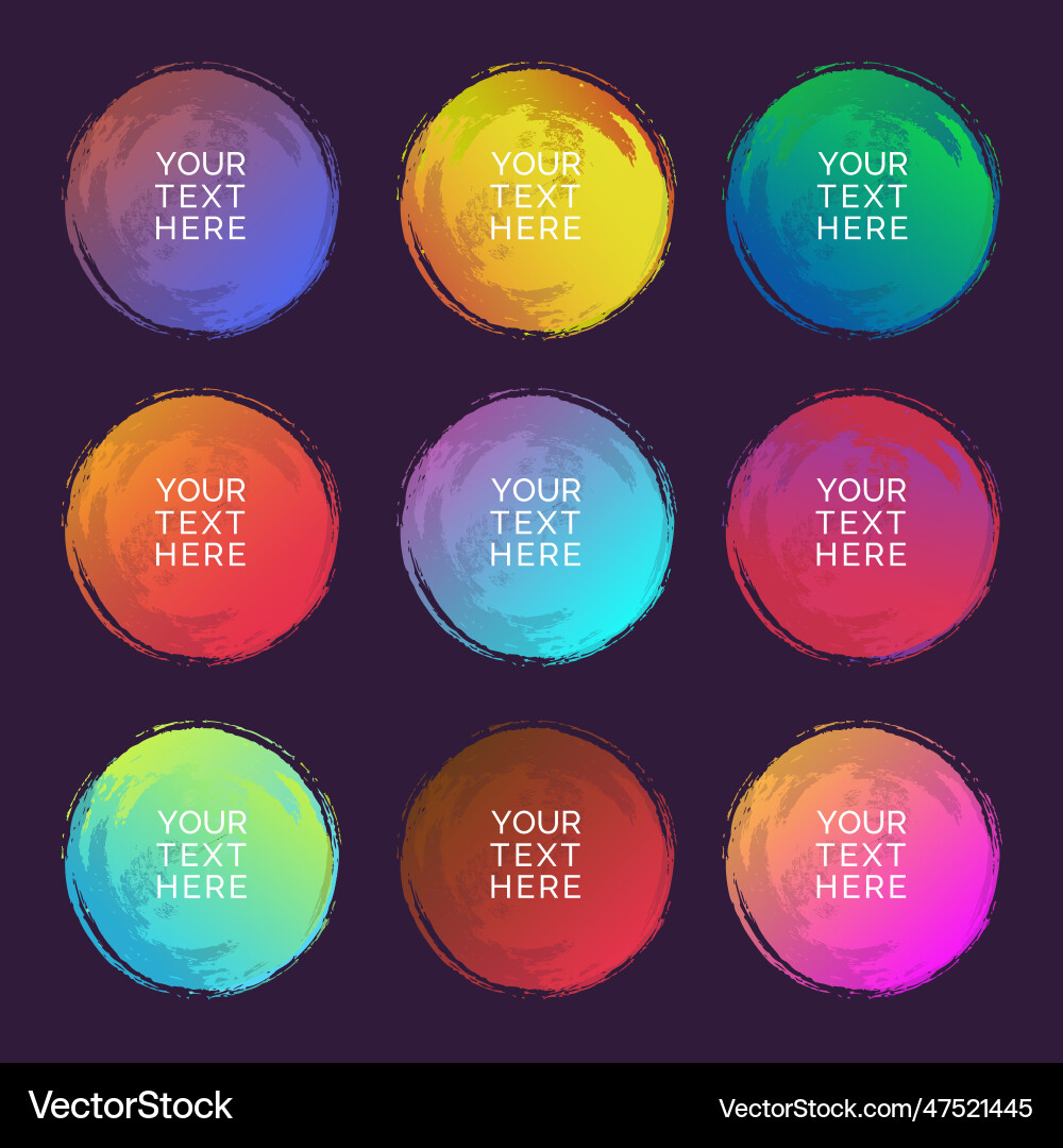 Hand drawn watercolor brush set different color Vector Image
