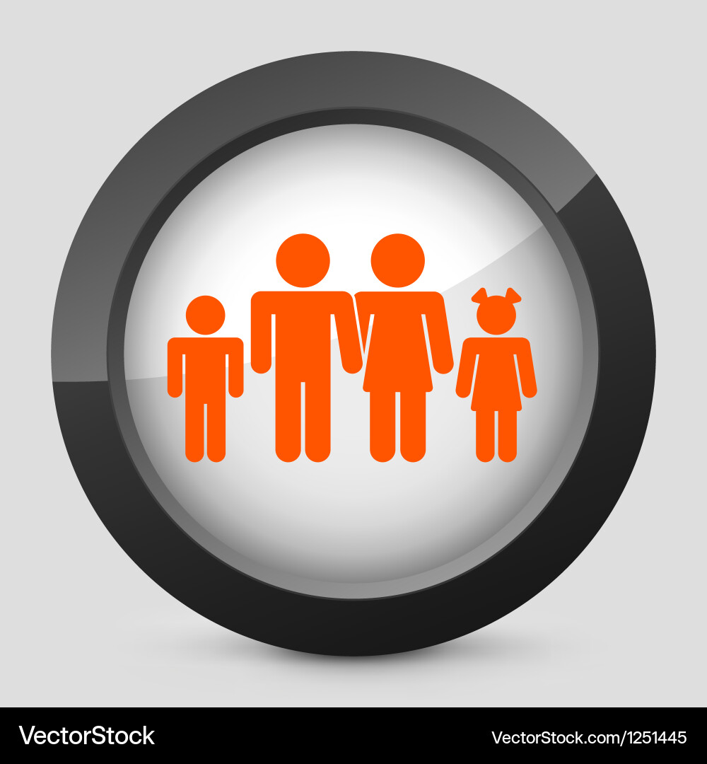 Orange and gray elegant glossy icon Royalty Free Vector