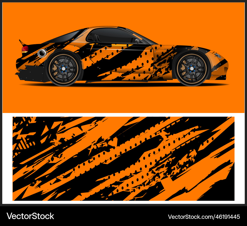 Professional car wrap design and signage Vector Image