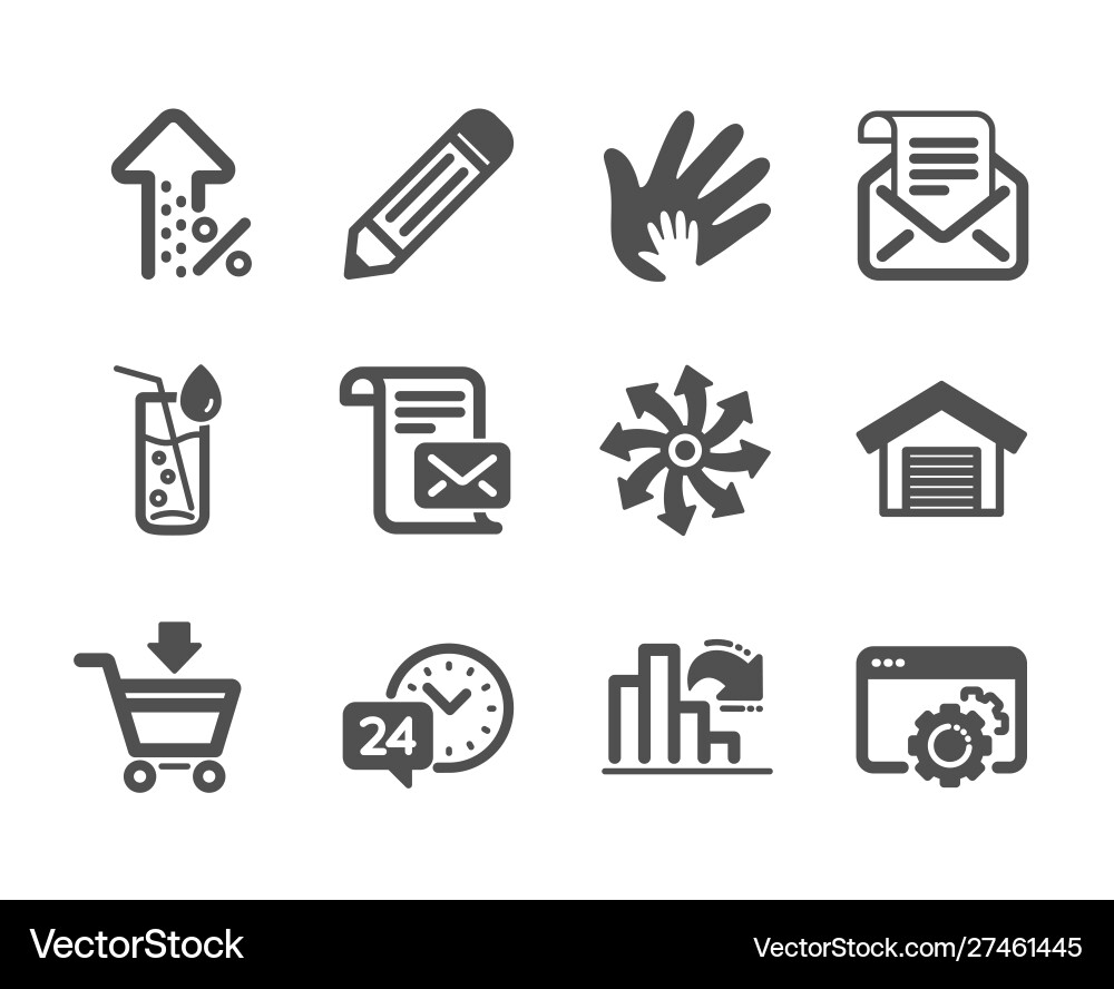Set business icons such as versatile Royalty Free Vector