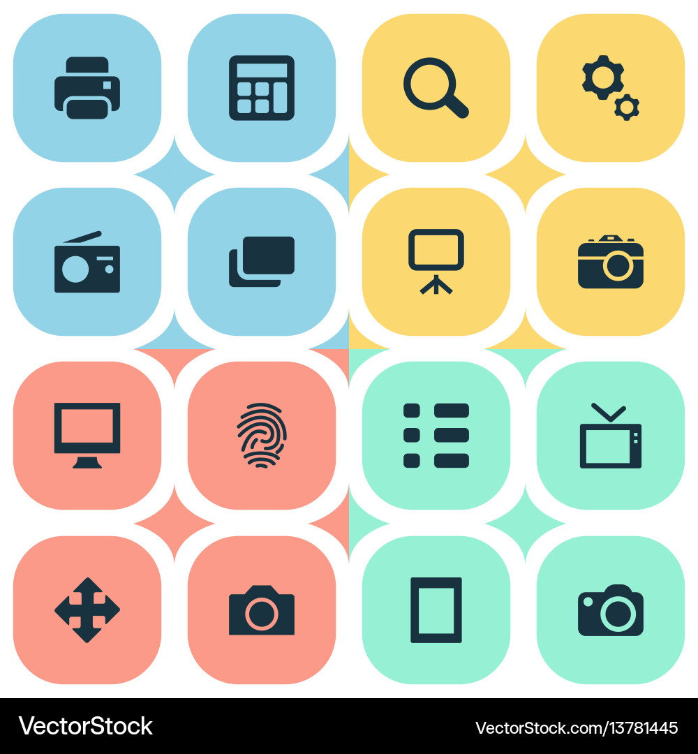 Set of simple device icons Royalty Free Vector Image
