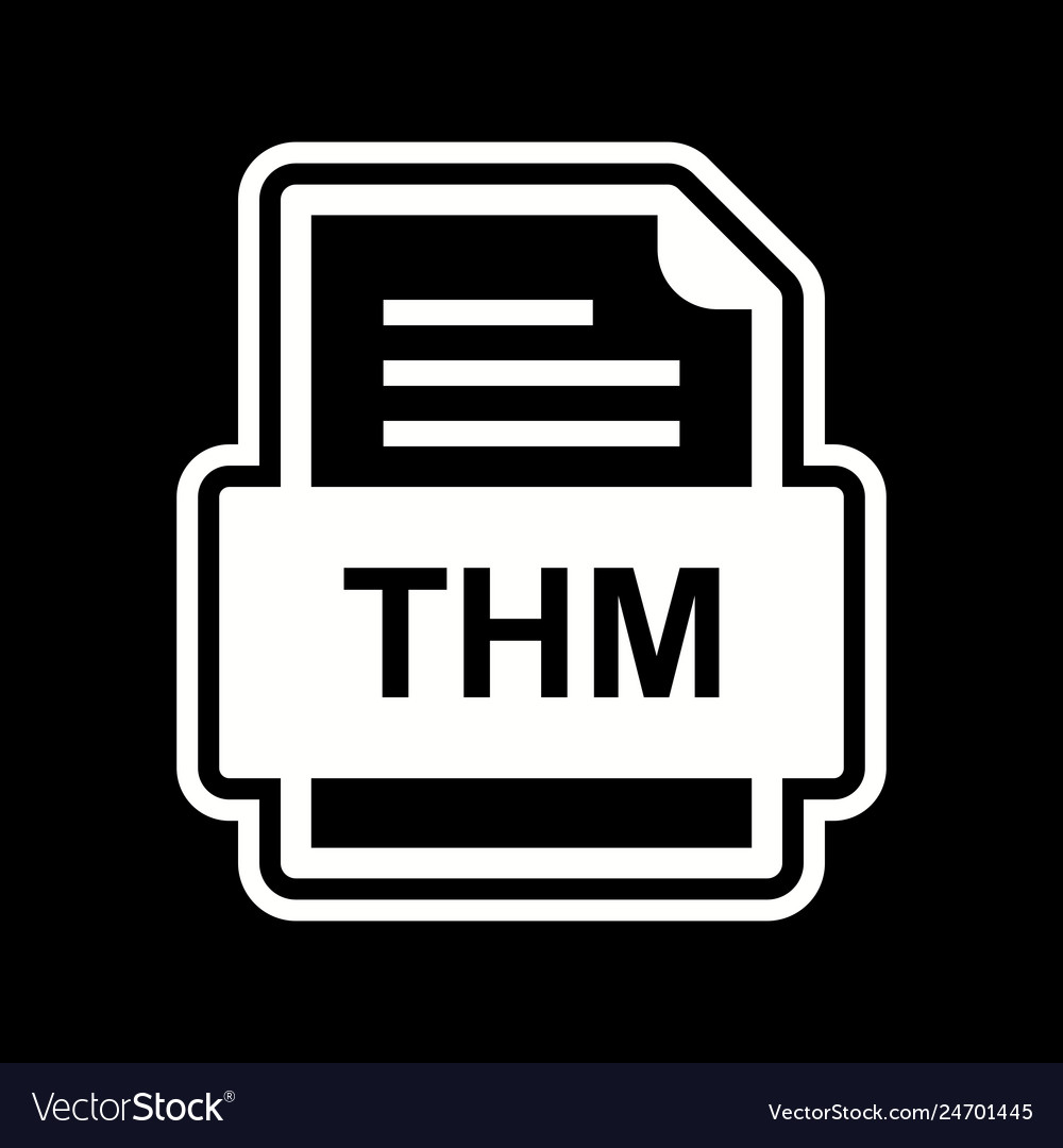 Thm file document icon Royalty Free Vector Image