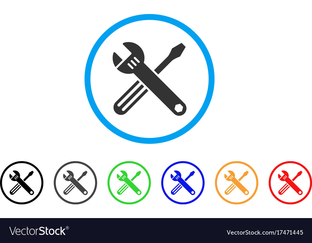 Tools rounded icon Royalty Free Vector Image - VectorStock