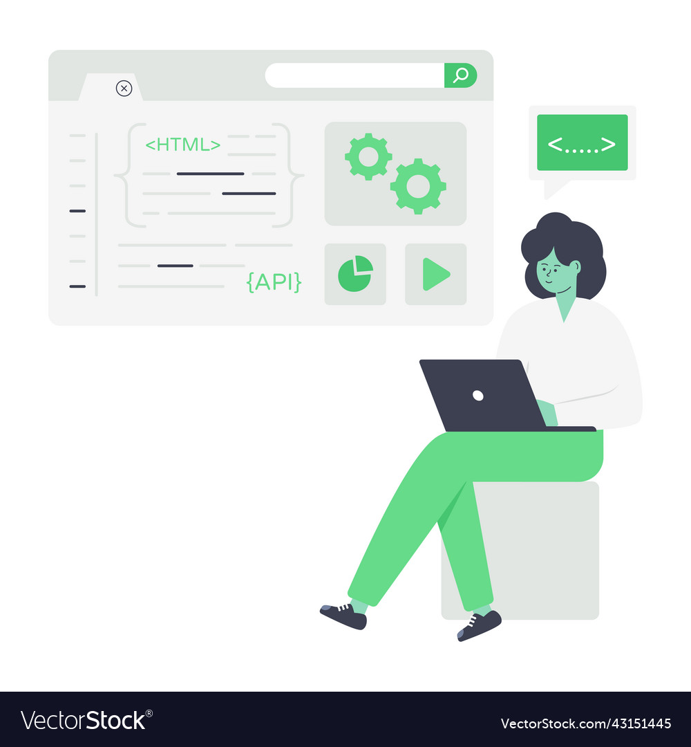 Web api Royalty Free Vector Image - VectorStock