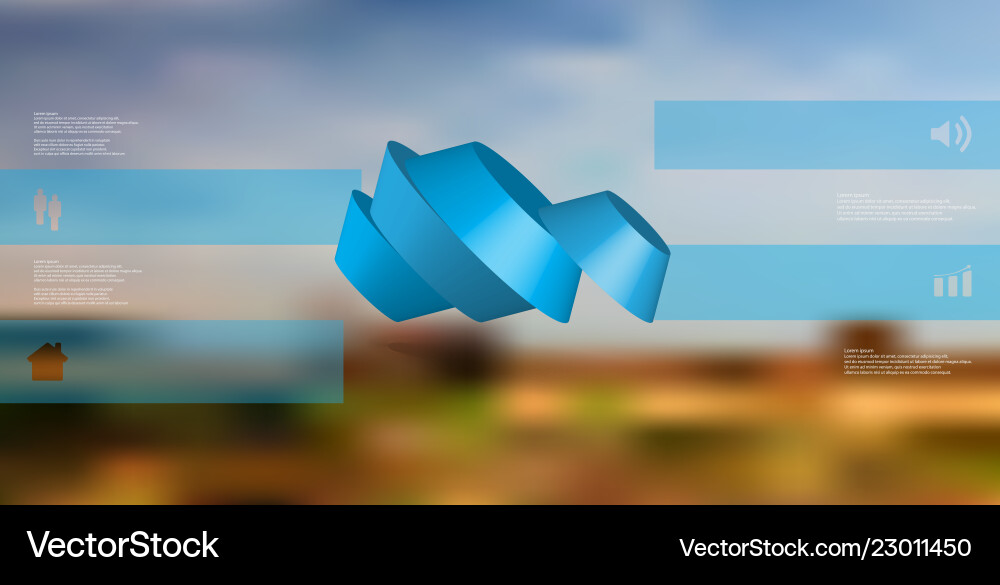 3d infographic template with round octagon Vector Image