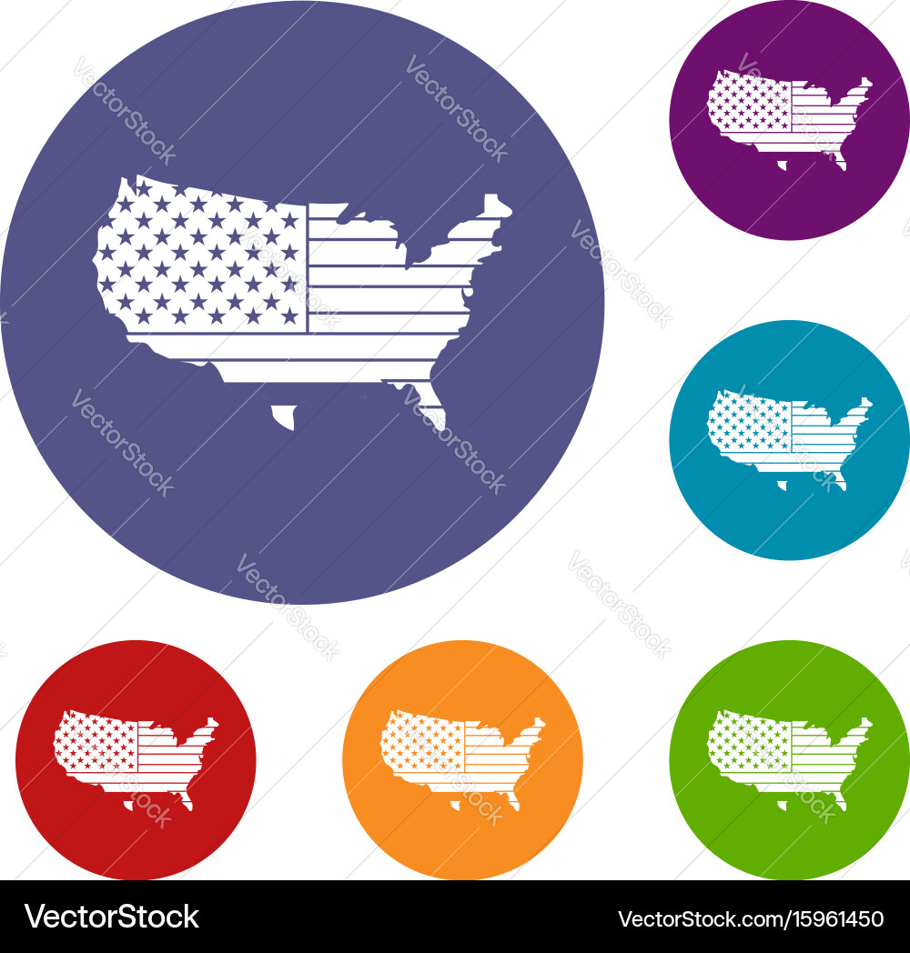 American icons set Royalty Free Vector Image - VectorStock