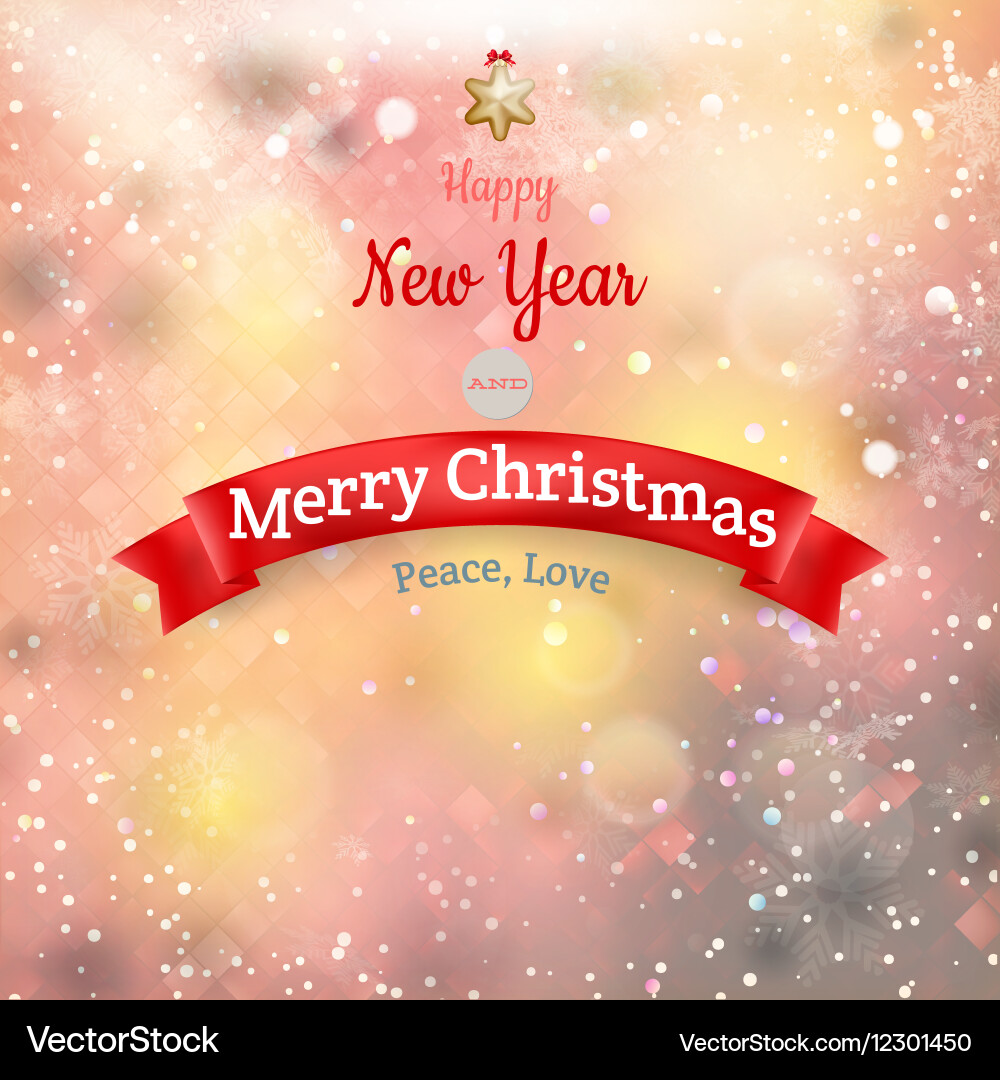 Christmas landscape poster eps 10 Royalty Free Vector Image