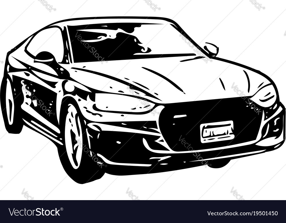 Concept sportscar vehicle silhouette Royalty Free Vector Concept sportscar vehicle silhouette Royalty Free Vector