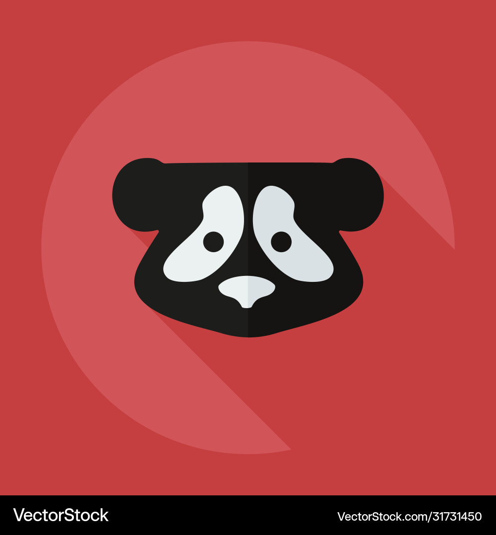 Flat modern design with shadow icons pandas Vector Image